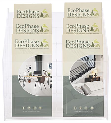 Tiered Brochure Racks | Literature Holder for Wide Leaflets