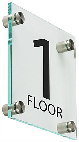 Stairwell Floor Level Signs | 6" x 6" Acrylic Panels