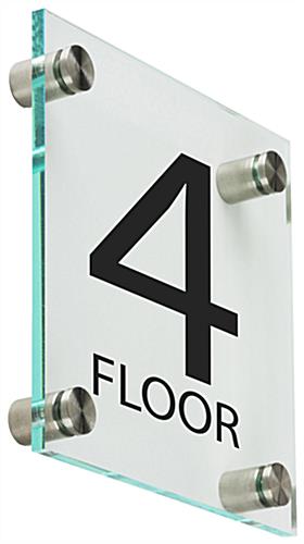 Stairwell Floor Level Signs | 6" x 6" Acrylic Panels