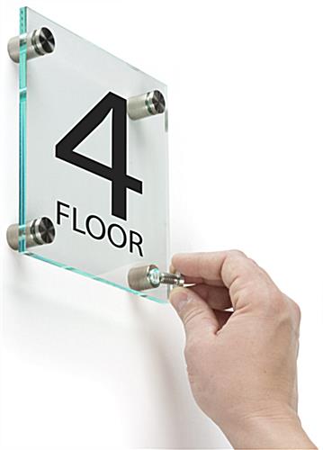 Stairwell Floor Level Signs | 6" x 6" Acrylic Panels