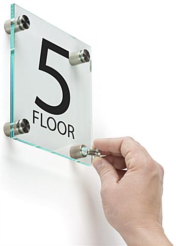 Office Floor Number Sign | 6" x 6" Acrylic Panels
