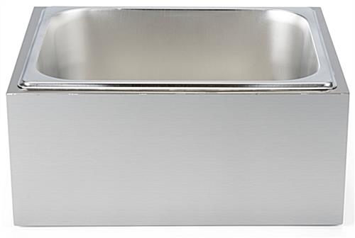 Countertop Ice Bin | Easy-Care Removable Stainless Steel Tray