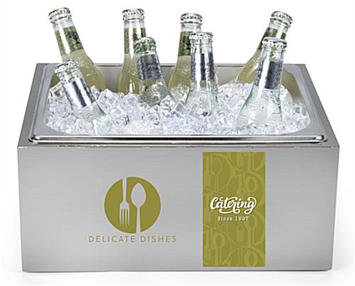 Custom Countertop Steel Ice Holder | Easy-Clean Removable Tray