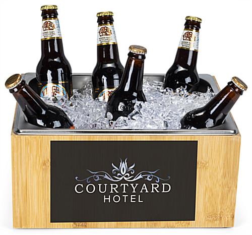 Personalized Bamboo Ice Pan | Removable Stainless Steel Tray