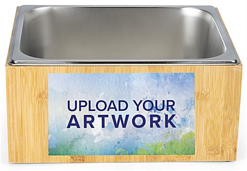 Personalized Bamboo Ice Pan | Removable Stainless Steel Tray