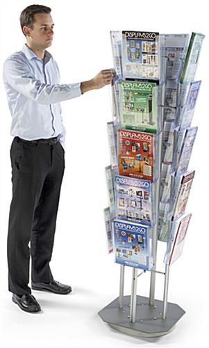 Spinning Magazine Stand | Holds 8.5" x 11" Periodicals
