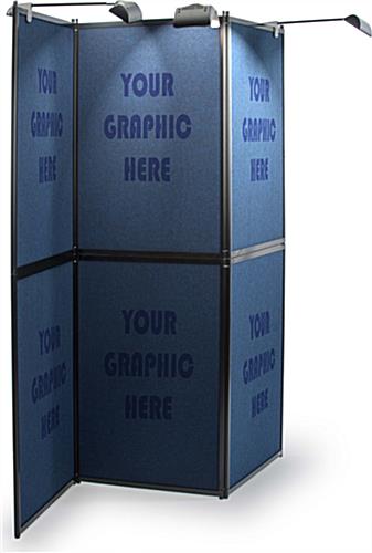6 Panel Trade Show Display with Halogen Lights | Custom Artwork