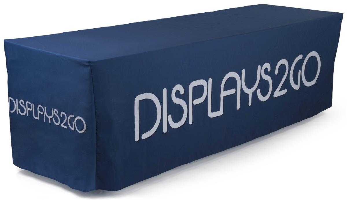 Fitted 8' Table Cover Set | Full Back with Zipper