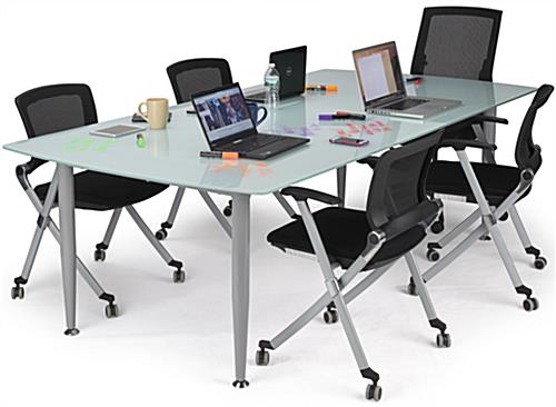 Frosted Glass Dry Erase Table | Smooth Surface