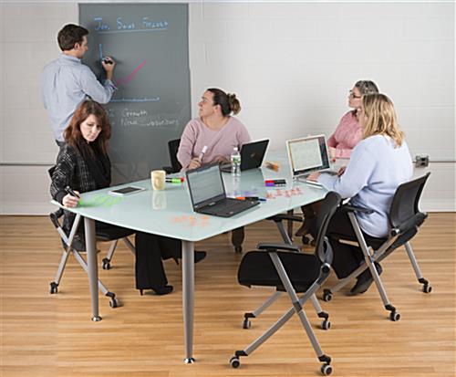 Frosted Glass Dry Erase Table | Smooth Surface