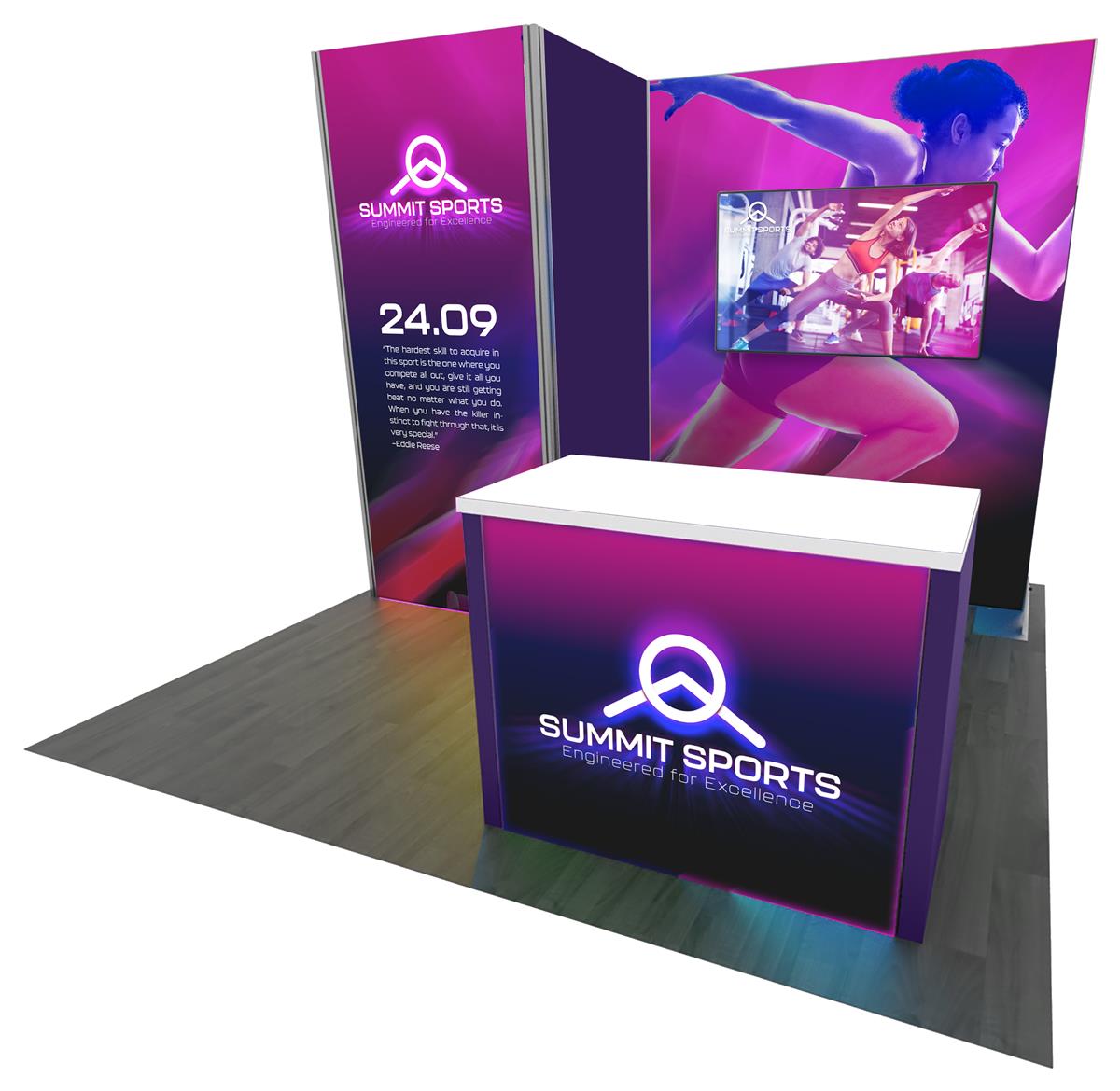 10x10 Exhibit Booth | Custom Printed Graphics