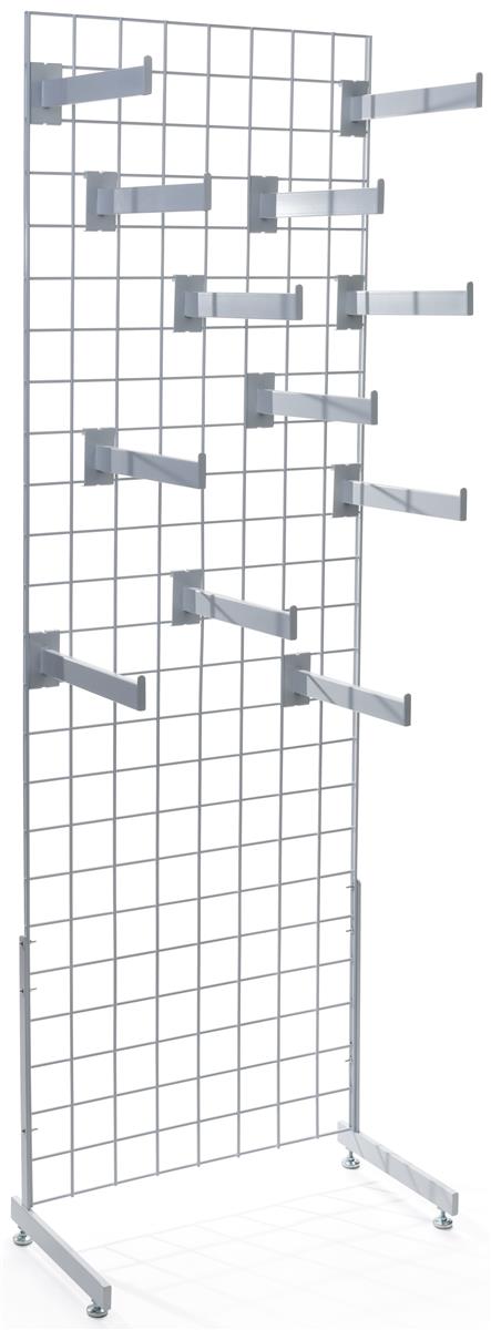 White Gridwall Faceout Merchandiser Set | Includes 24 Hooks