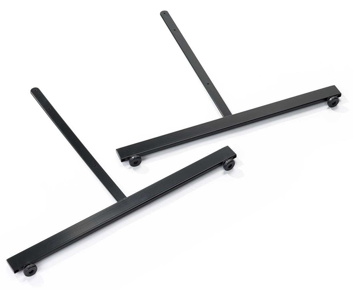 Black Gridwall T Base Rectangular Tube Pair Of Legs