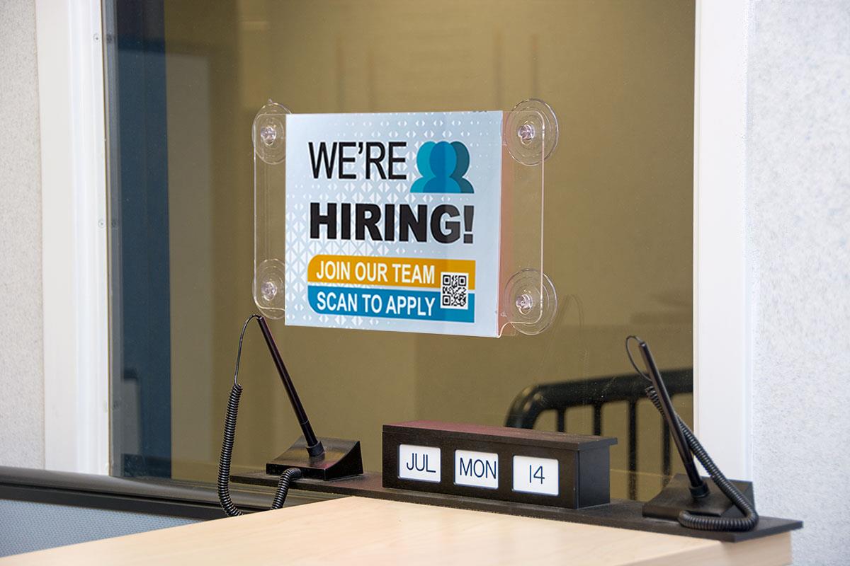 Window Sign Holder | Eco-Friendly Recycled Acrylic