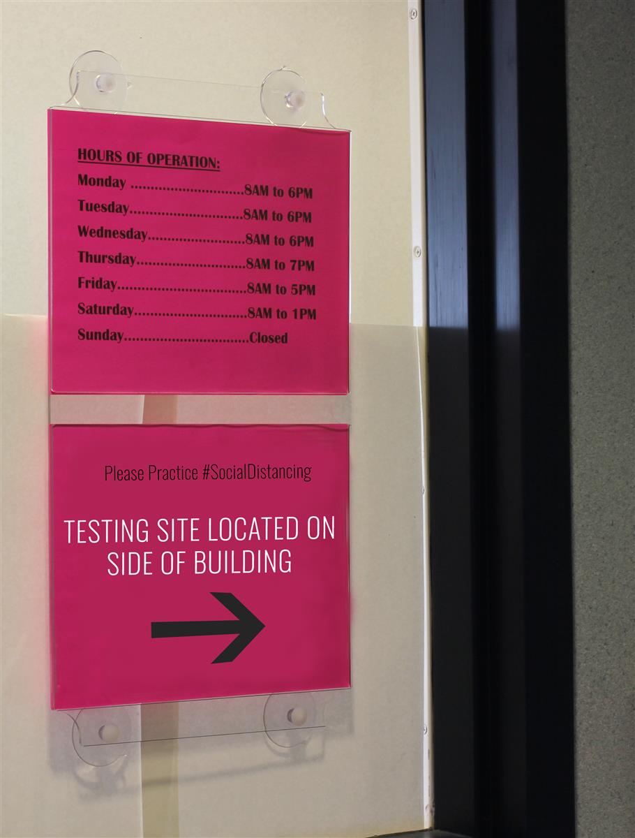 Clear Acrylic Suction Cup Sign Holder For (2) Posters