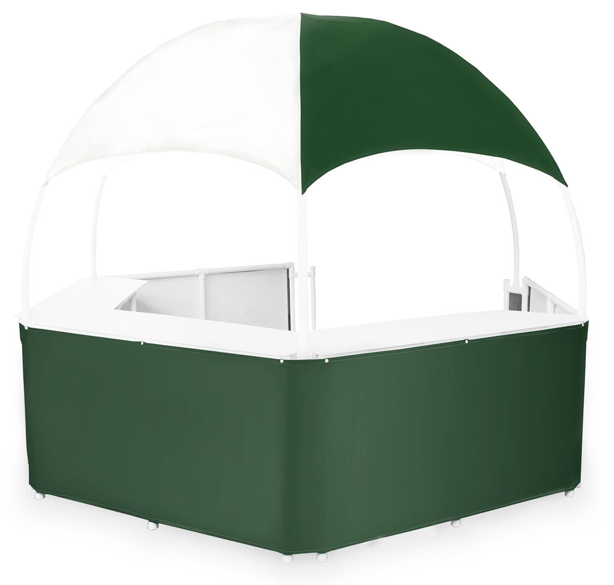 Green/White Event Gazebo | Knockdown Design with Quick Assembly