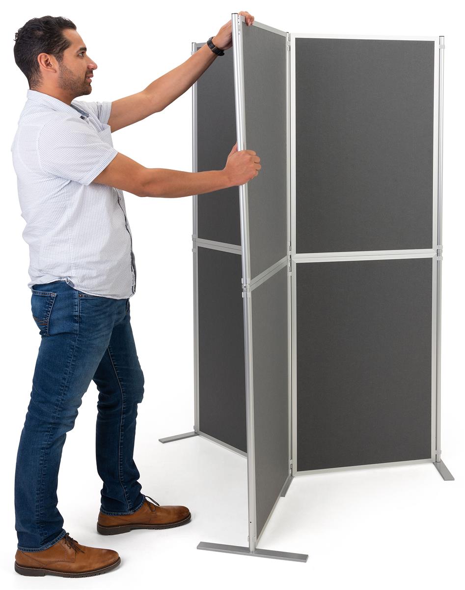 Freestanding Modular Display Boards | 6 Section Hook & Loop Wall