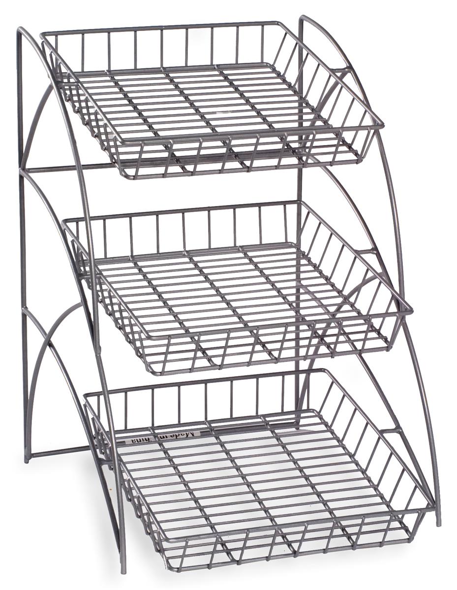 (3) Tray Metal Wire Rack
