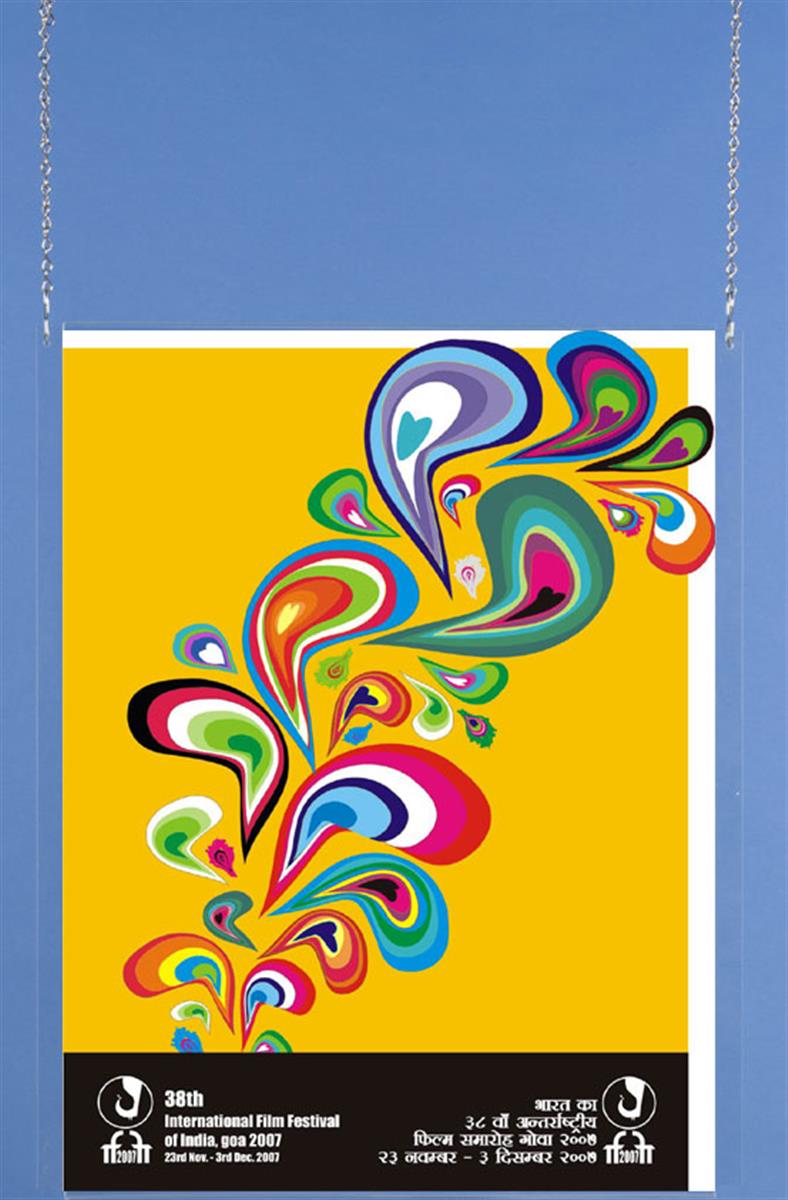 Suspended Sign for 22 x 28 Posters | Ceiling Mount w/ Daisy Chaining