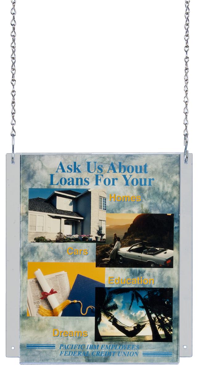 Hanging Sign | 8.5 x 11 Ceiling Mount Poster Bracket