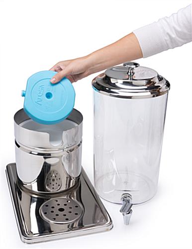 Two Compartment Drink Dispenser | 1.8 Gallon Polycarbonate Contai