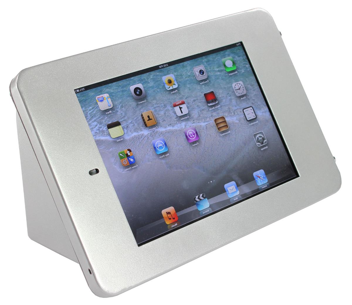 Silver Locking iPad Counter Mount
