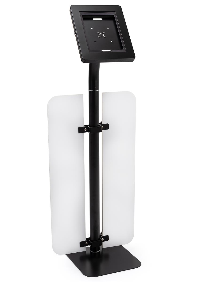 Branded iPad Survey Stand | Adjustable Height Security Enclosure