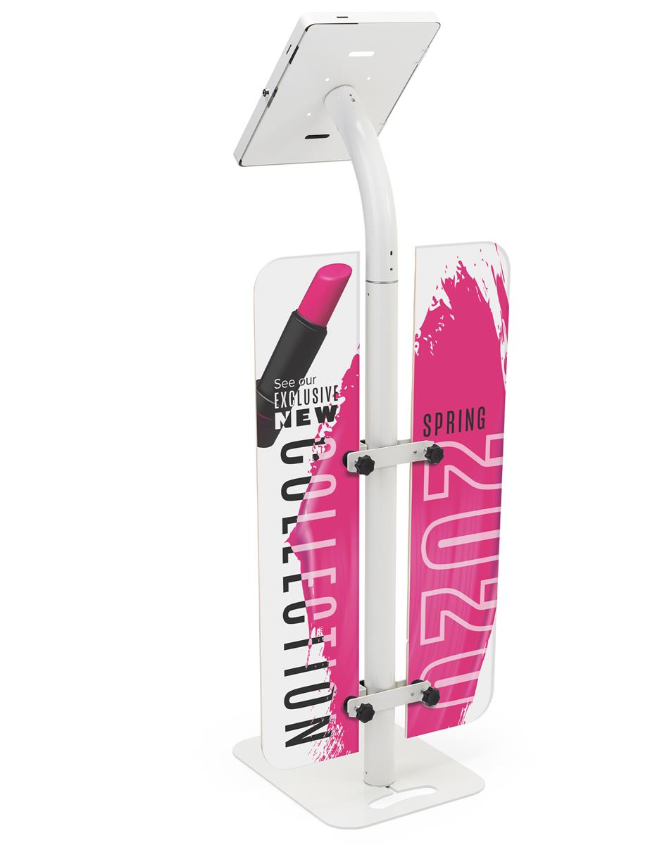 Branded iPad Survey Stand | Adjustable Height Security Enclosure