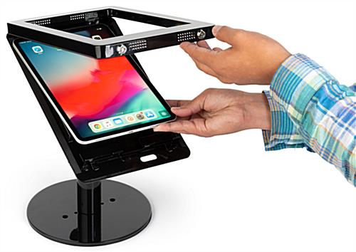 Black iPad POS Enclosure | Loss Prevention Locking Mechanism