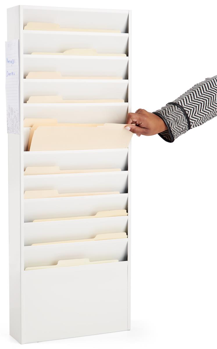 Wall Mounted File Organizer | Metal Filing System
