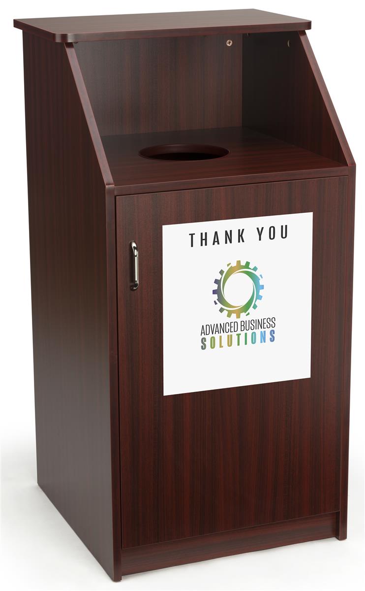 Custom Printed Trash Can Receptacle | 36-Gallon Capacity