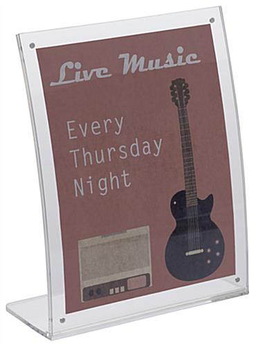 8x10 Curved Acrylic Ad Frame | Magnetic Button Closures