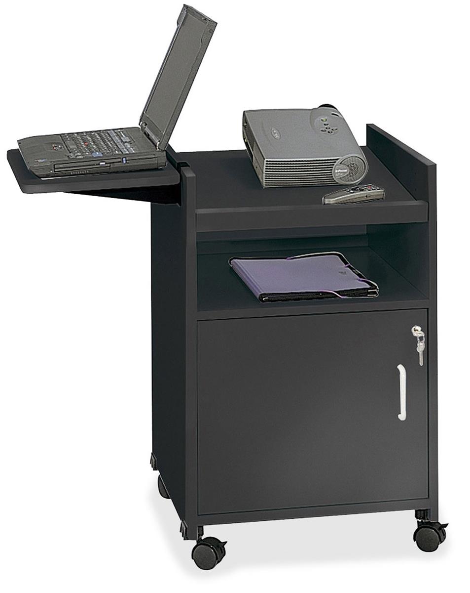 Media Podium w/ Flip Up Shelf for Projectors & AV Equipment