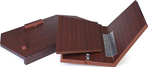 Tabletop Tri-Folding Lectern - Red Mahogany