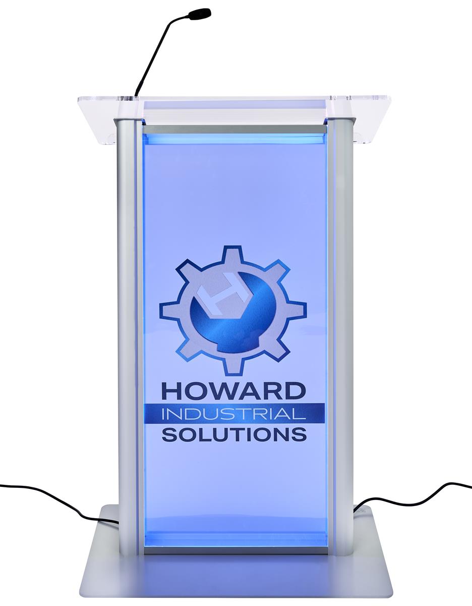 Custom LED Clear Acrylic Lectern | UV Digital Printing