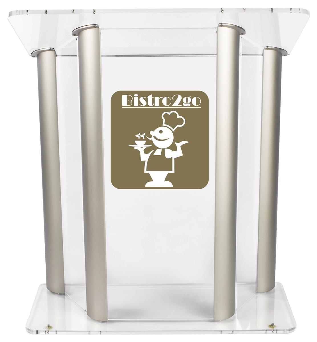 Wide Lecture Stand with Custom Panel | Broad Reading Surface