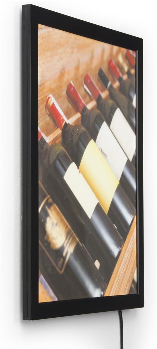 Black 16” x 20” Light Box Display | Wall Mounted