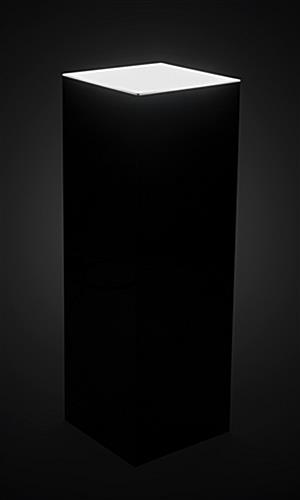 Lighted Black Riser Pedestal | 12”w x 12”d x 36”h LED Cube