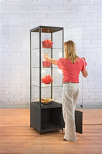 LED Tower Showcase | 6mm Thick Tempered Glass Shelves