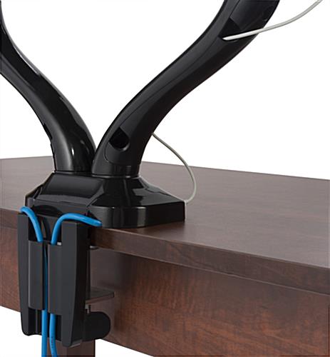 Dual Arm Monitor Mount | Cable Management