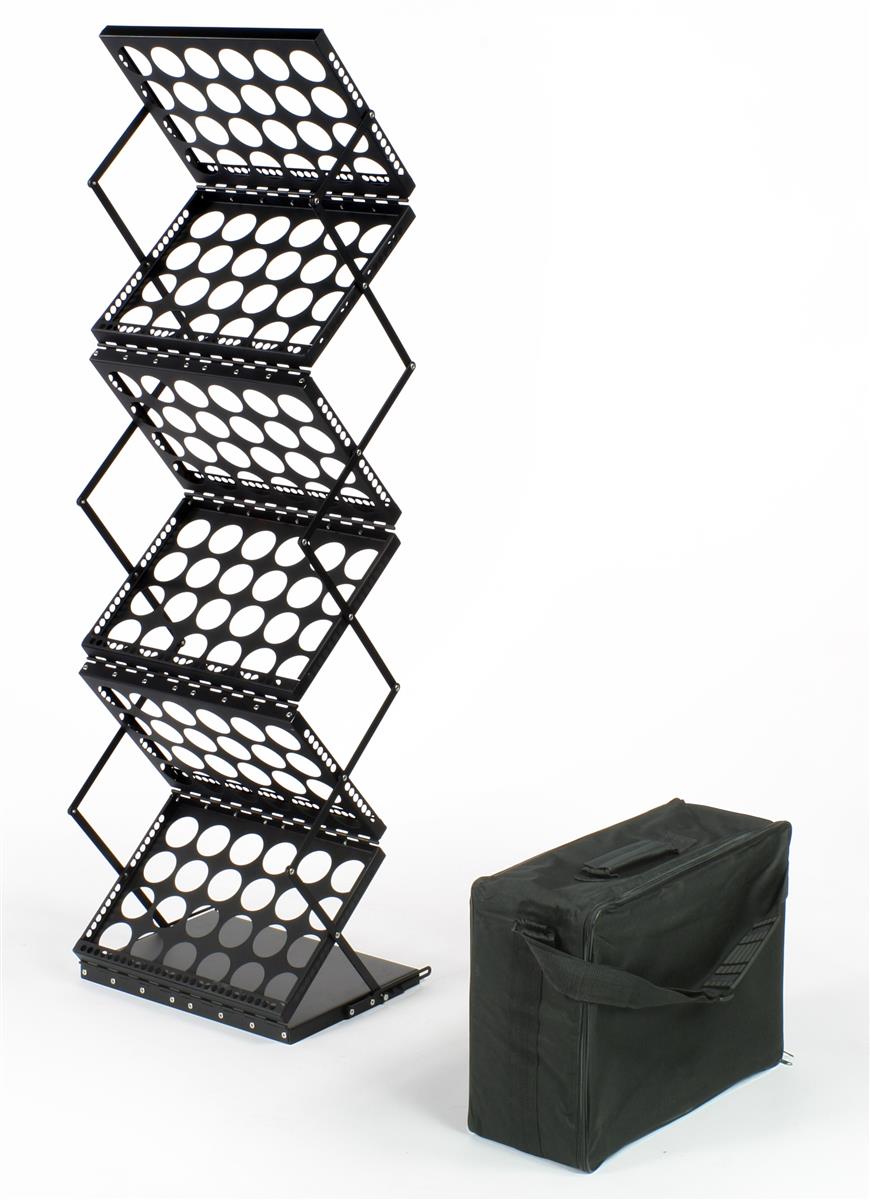 Magazine Holder w/ 6 Wide Pockets & Included Carrying Bag