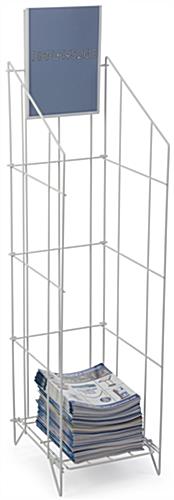 Freestanding Magazine Rack | White Wire Display