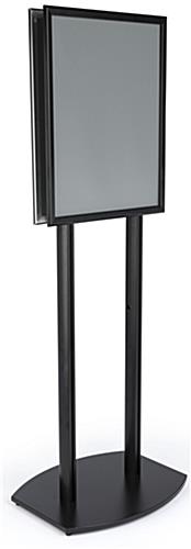 22x28 Twin Pole Sign Stand | Black Aluminum Frame