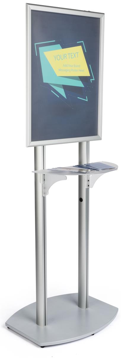 22x28 Double Pedestal Poster Display | Acrylic & Aluminum