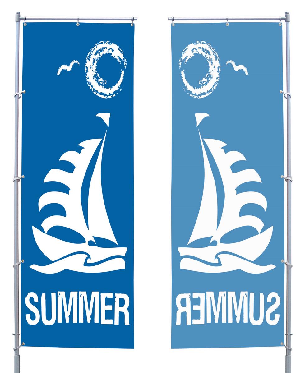 One Color Silk Screened TriPole Flags