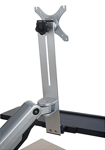 Desk Mount Monitor Arm with Keyboard Tray | Ports for USB & Audio