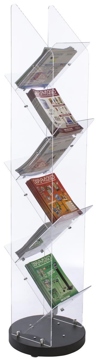 Rotating Acrylic Magazine Stand | Multi-Tiered