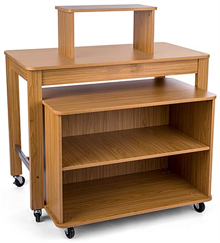 3 Tier Nesting Display Table Set | 2 Pieces w/ Maple Finish