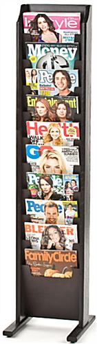 Cascading Pocket Magazine Holder Made with a Solid Oak Frame