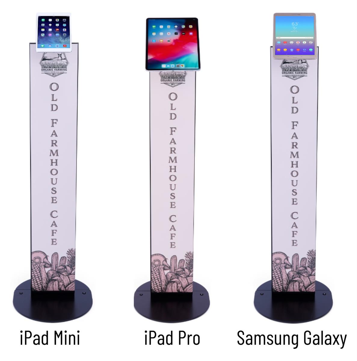 Magnetic Tablet Kiosk Stand | Custom Printed Design